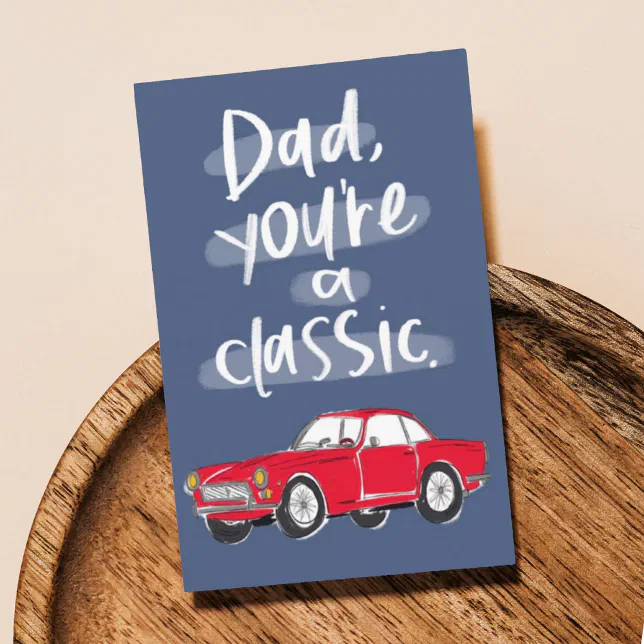 Classic Car Father's Day Card | Zazzle