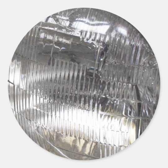 Classic car headlights classic round sticker | Zazzle.com
