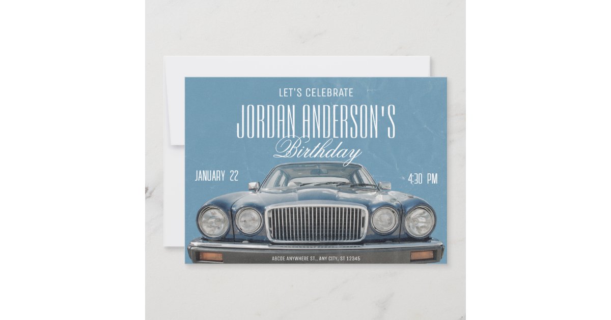 Classic car Invitation | Zazzle