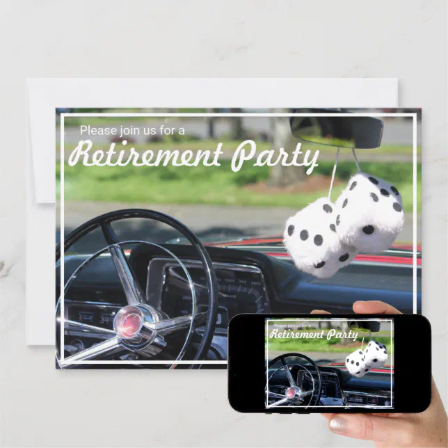 Classic Car Retirement Party Invitation | Zazzle