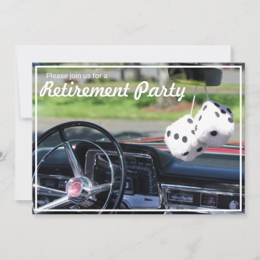 Classic Car Retirement Party Invitation | Zazzle