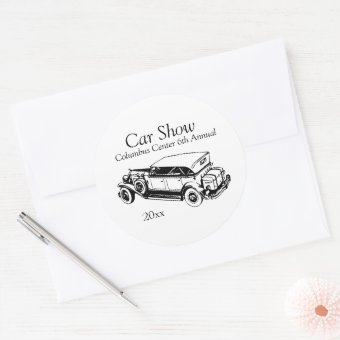 Classic Car Show Stickers Customize | Zazzle
