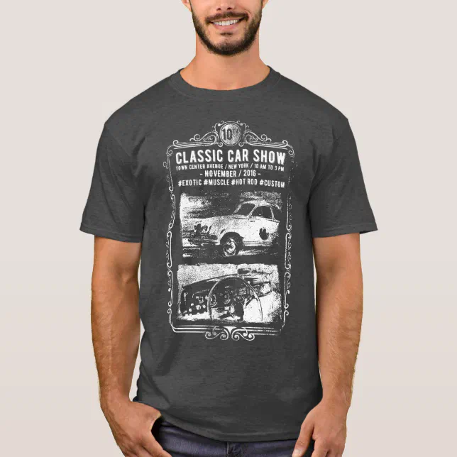 Classic car show t-shirt | Zazzle
