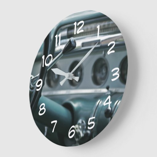 Classic Car Wall Theme Wall Decor Clocks | Zazzle