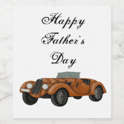 Classic Car Wine Bottle Label Personalize | Zazzle