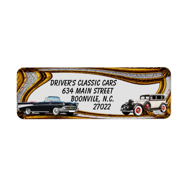 CLASSIC CAR'S LABEL | Zazzle