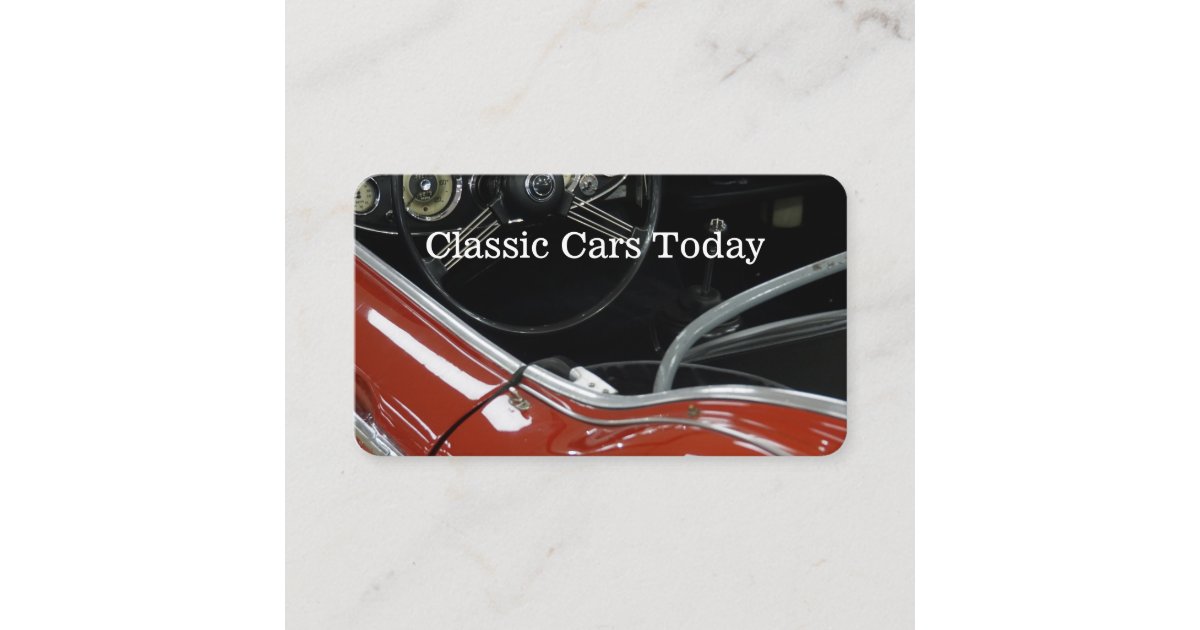 Classic Cars Theme Business Card | Zazzle