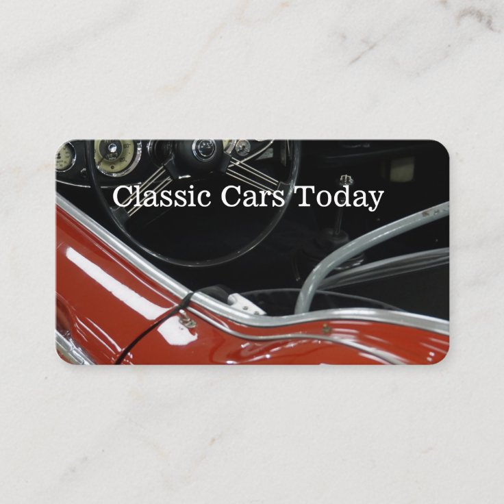 Classic Cars Theme Business Card | Zazzle