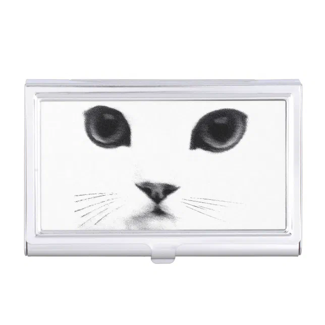 Classic Cat Face Case For Business Cards | Zazzle