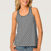 Classic Checkered Racing Flag Check Black White Tank Top | Zazzle