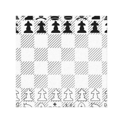 Classic chess board canvas print | Zazzle
