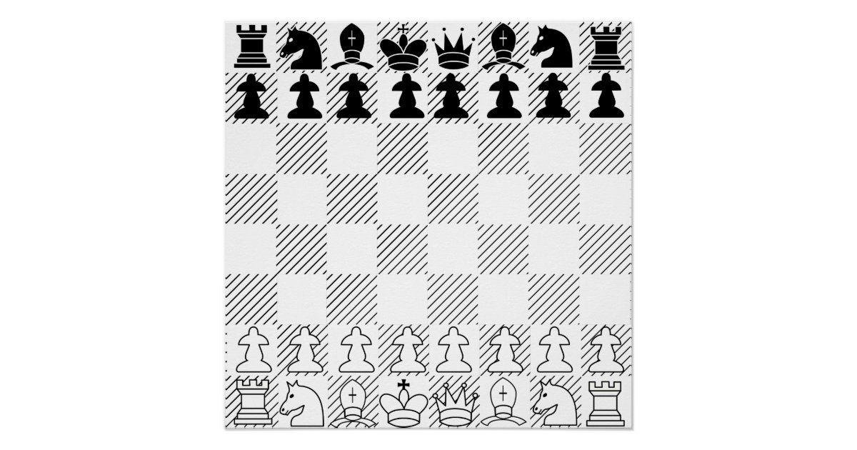 Classic chess board poster | Zazzle