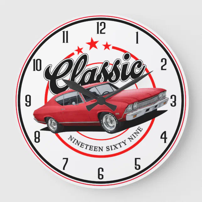 Classic Chevelle Large Clock | Zazzle