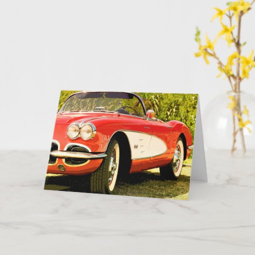 Classic Chevy Corvette Card | Zazzle