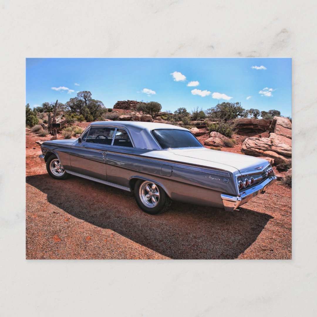 Classic Chevy Impala Muscle Car Postcard | Zazzle