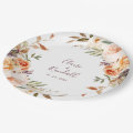 Classic Chic Boho Floral Wedding Paper Plates | Zazzle