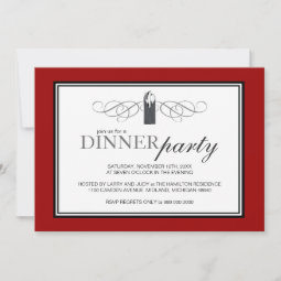 Classic Chic Dinner Party Invitations | Zazzle