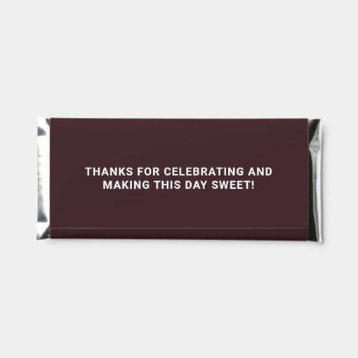 Classic Chocolate Brown Custom Happy Birthday Hershey Bar Favors | Zazzle