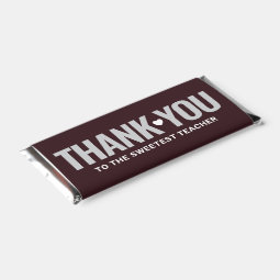 Classic Chocolate Brown Custom Teacher Thank You Hershey Bar Favors ...