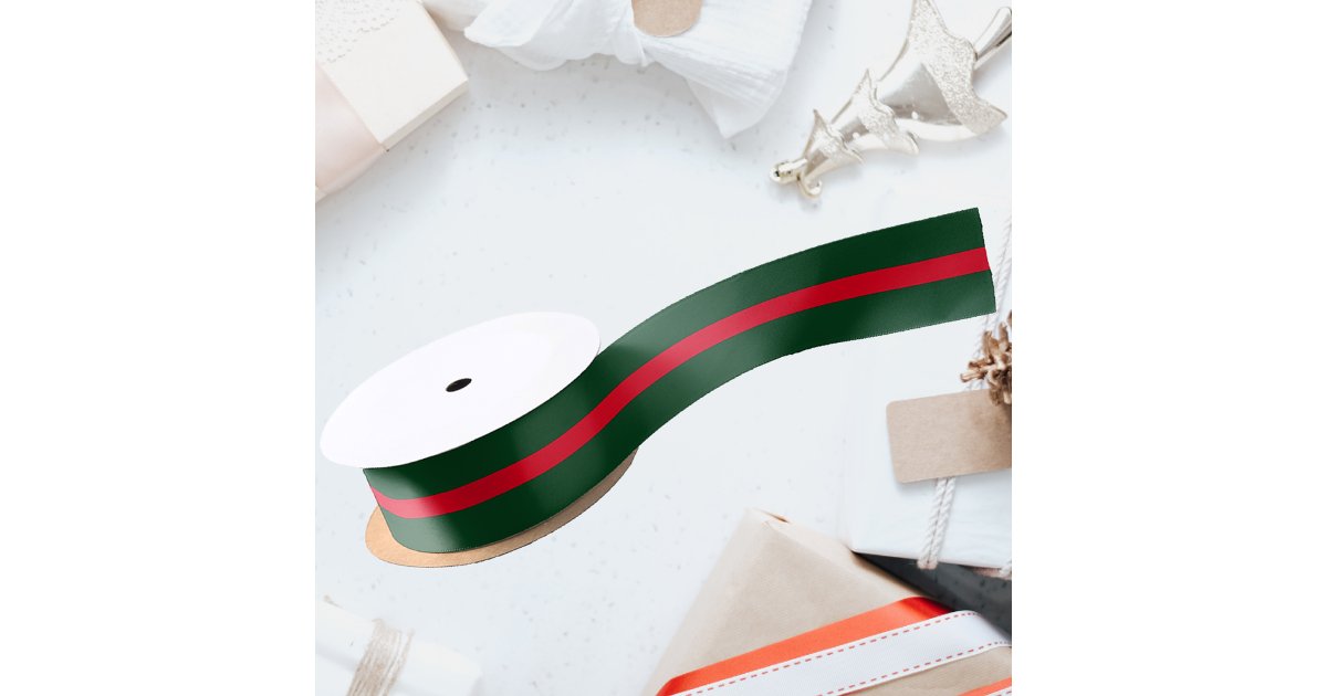 Classic Christmas green and red Ribbon | Zazzle
