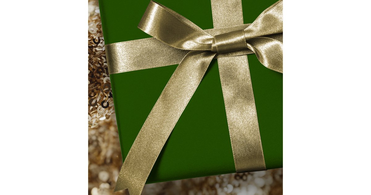 Classic Christmas Green Solid Color 245501 Wrapping Paper | Zazzle