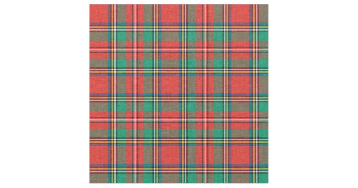 Classic Christmas Plaid Fabric | Zazzle