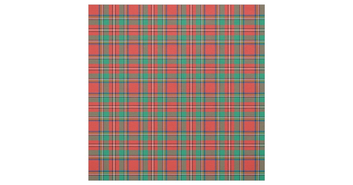 Classic Christmas Plaid Fabric | Zazzle