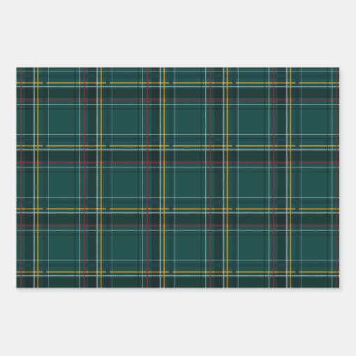 Classic Christmas plaid festive green holiday Wrapping Paper Sheets ...