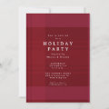 Classic Christmas plaid simple red holiday party Invitation | Zazzle