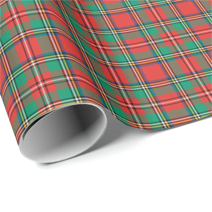 Classic Christmas Plaid Wrapping Paper | Zazzle