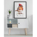 Classic Christmas Robin, custom Poster | Zazzle