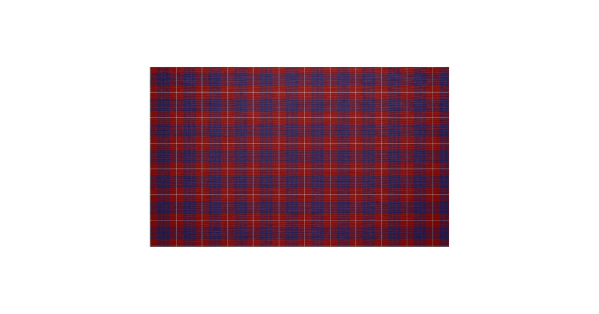 Classic Clan Hamilton Tartan Plaid Fabric | Zazzle