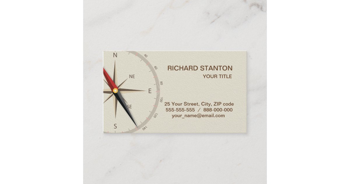 Classic compass business card | Zazzle