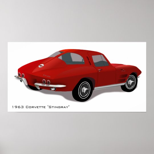 Classic Corvette Stingray Poster | Zazzle.com