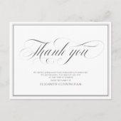 Classic Cursive Script Calligraphy Frame Memorial Postcard | Zazzle