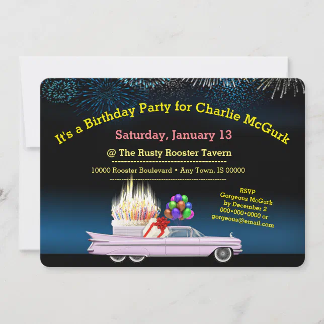 Classic Custom Birthday Party Invitation | Zazzle