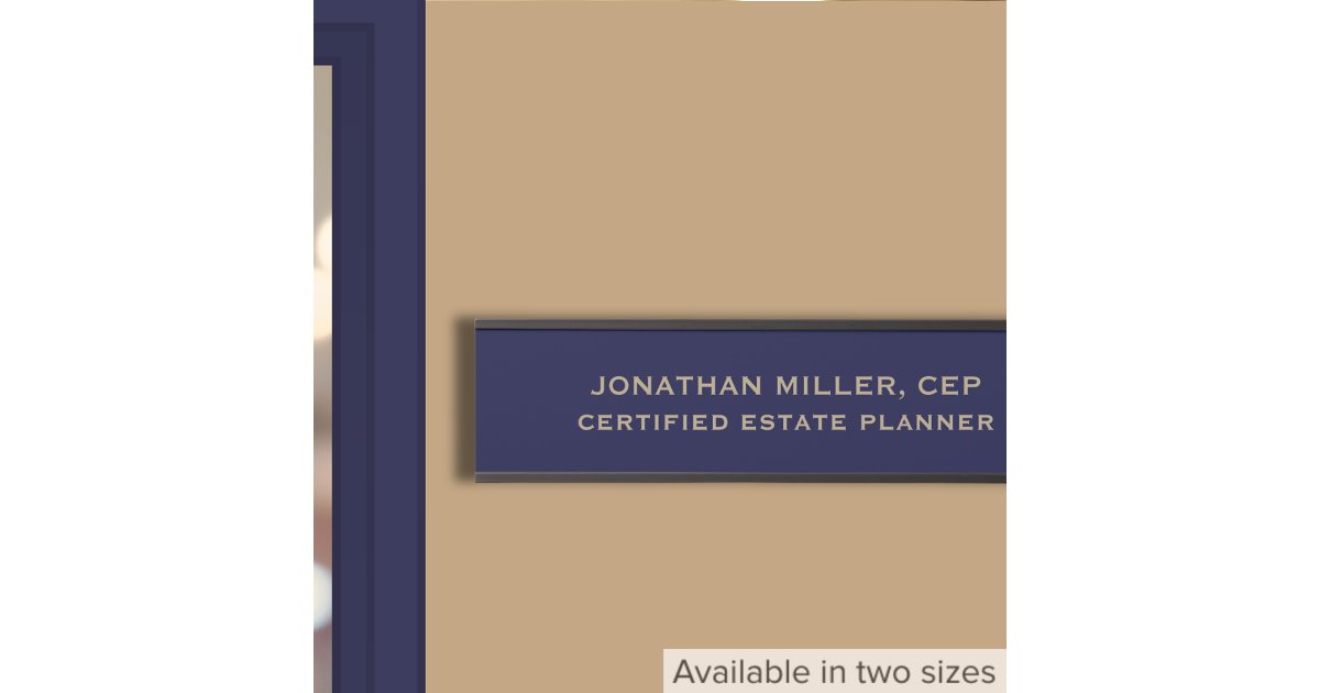 Classic Custom Name Title Door Sign | Zazzle