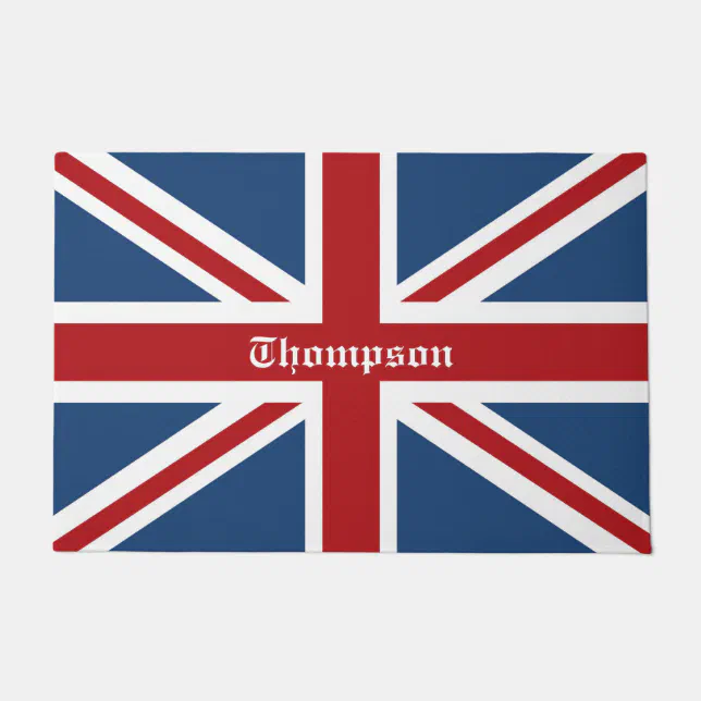 Classic Custom Union Jack UK Flag Doormat | Zazzle