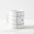 Classic Customizable Plaid Lake House Blue Fish Coffee Mug | Zazzle