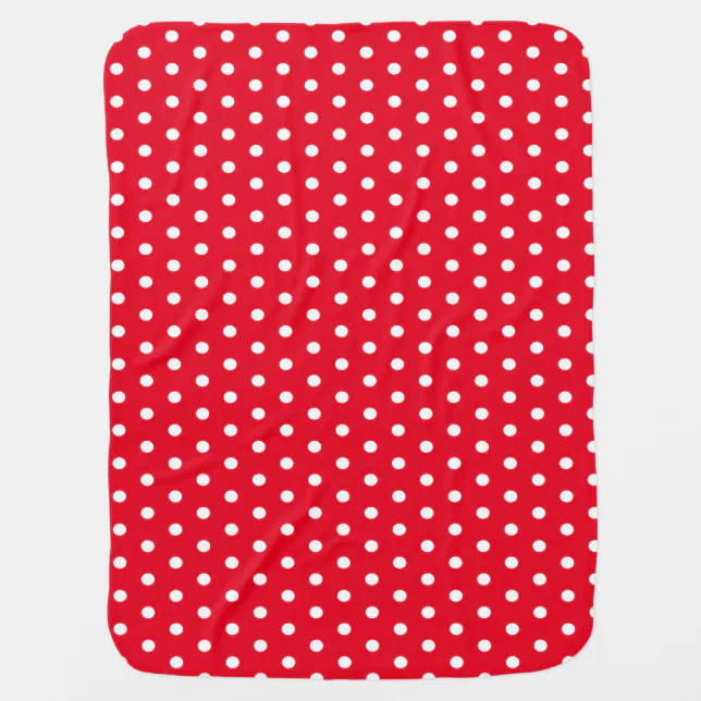 Classic Cute Retro Polka Dots Red and White Baby Blanket | Zazzle