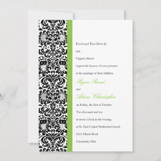 Classic Damask Wedding Invitation | Zazzle.com