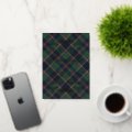 Classic Dark Blue Red Green Plaid Pattern Gold Foil Holiday Card | Zazzle