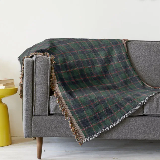 Classic Dark Blue Red Green Plaid Pattern Throw Blanket | Zazzle