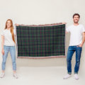 Classic Dark Blue Red Green Plaid Pattern Throw Blanket | Zazzle