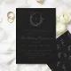 classic dark gray black monogram wedding crest invitation | Zazzle