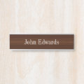 Classic Dark Wood Pattern Name Plates Desk Signs | Zazzle