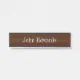 Classic Dark Wood Pattern Name Plates Desk Signs | Zazzle
