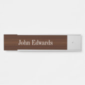 Classic Dark Wood Pattern Name Plates Desk Signs | Zazzle