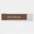 Classic Dark Wood Pattern Name Plates Desk Signs | Zazzle