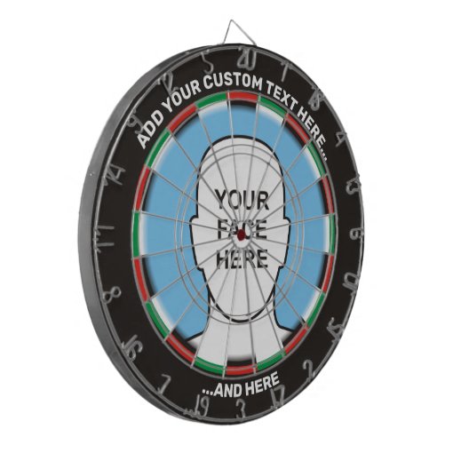 Classic Dartboard with Custom Text and Photo | Zazzle